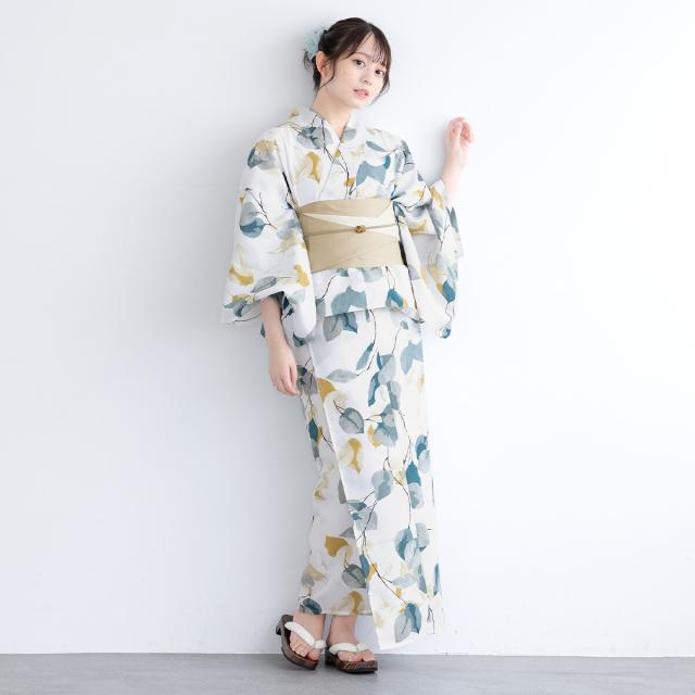 ソウビエン（SOUBIEN）/浴衣3点セット レディース（上着＋巻スカート＋帯）