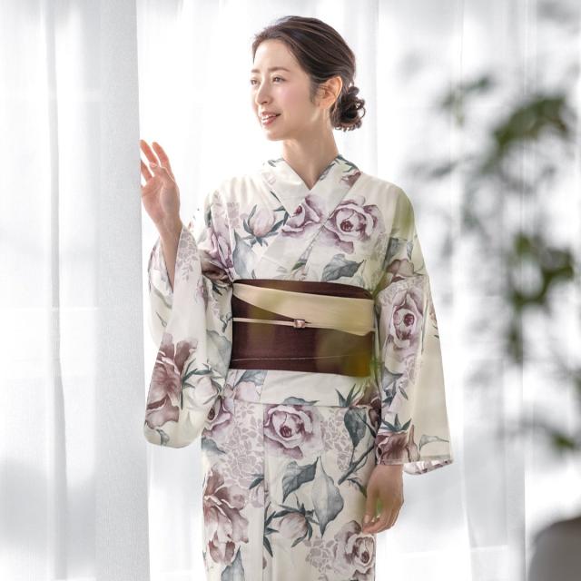 マクレ（Ma．cle’）/浴衣3点セット　レディース （上着＋巻スカート＋帯）