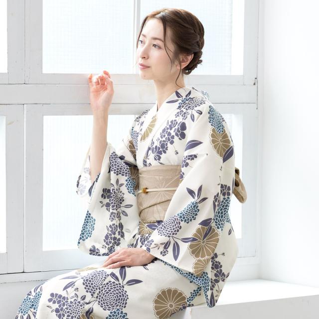マクレ（Ma．cle’）/浴衣3点セット　レディース （上着＋巻スカート＋帯）