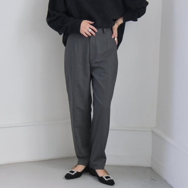 カランシエル（quaranciel）/quaranciel:〈洗濯機可能〉ハンサム テーパード センタープレス パンツ（セットアップ対応）