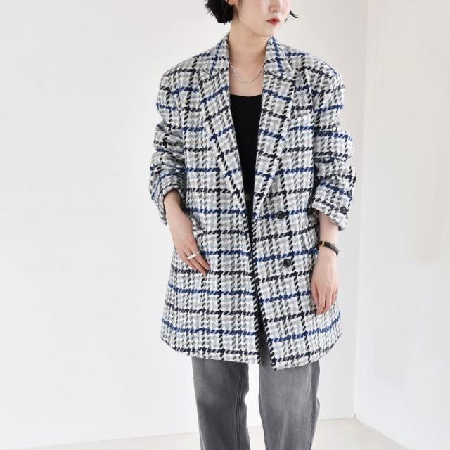 カランシエル（quaranciel）/quaranciel: ツイード オーバー テーラード ジャケット