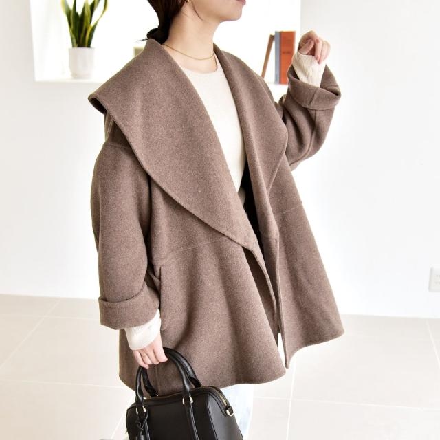 カランシエル（quaranciel）/《一部追加予約》quaranciel: リバー ケープ ショート コート 25AW