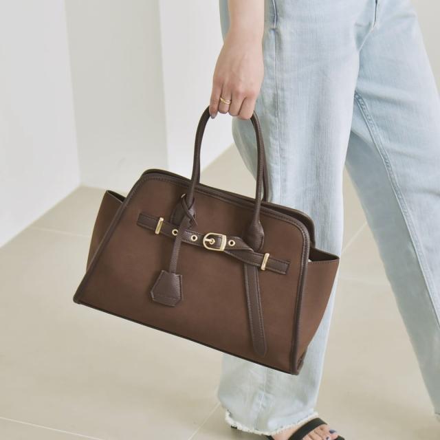 カランシエル（quaranciel）/quaranciel: 2way 金具 ベルト スクエア トート バッグ（A4対応）