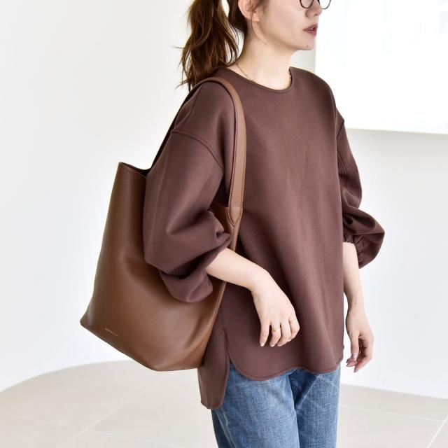 カランシエル（quaranciel）/quaranciel:〈洗濯機可能〉ポンチ ボリュームスリーブ ビッグ スウェット プルオーバー