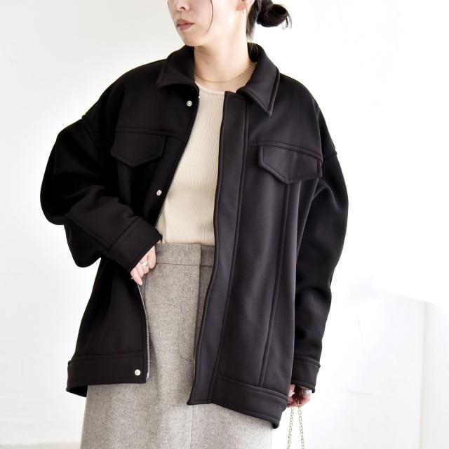 カランシエル（quaranciel）/quaranciel:〈洗濯機可能〉ダンボール 裏起毛 コクーン オーバー シャツ ジャケット