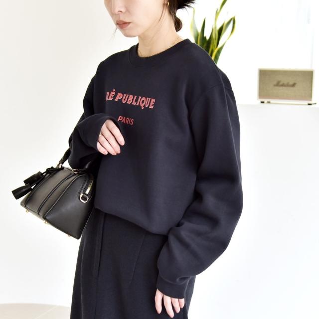 カランシエル（quaranciel）/ANGE IN DISGUISE:〈手洗い可能〉デザイン ロゴ プリント スウェット