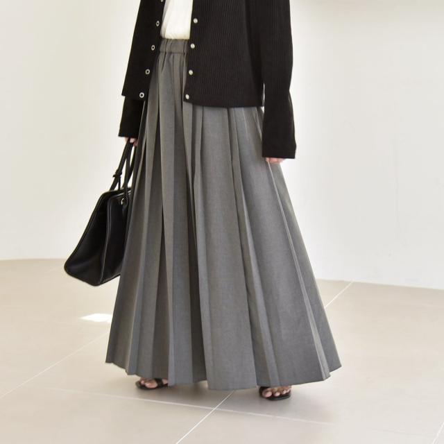カランシエル（quaranciel）/quaranciel: ランダム プリーツ マキシ スカート