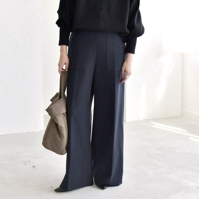 カランシエル（quaranciel）/quaranciel: エア ニードル ベイカーデザイン ワイド パンツ