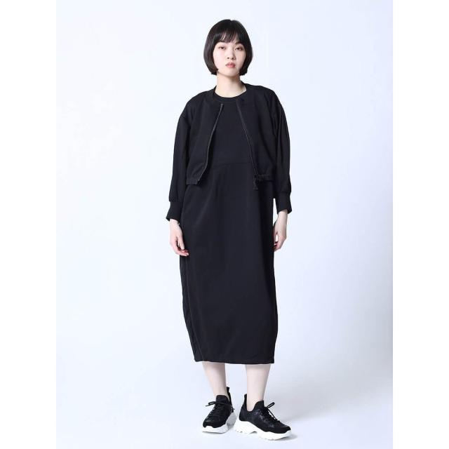 ラシュッド（LASUD）/ブルゾンレイヤードワンピース