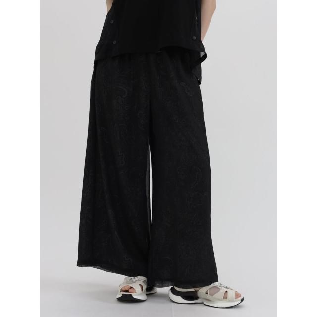 ラシュッド（LASUD）/シフォンレイヤードペイズリーパンツ