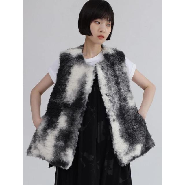 ラシュッド（LASUD）/マーブルカラーボアベスト