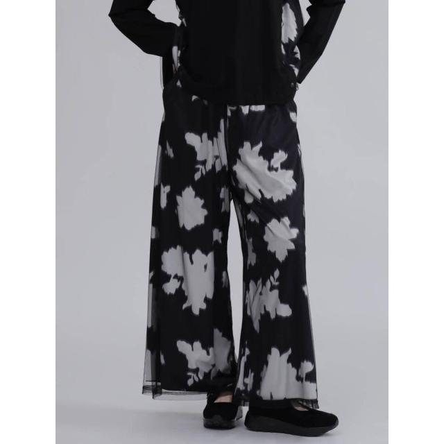 ラシュッド（LASUD）/チュールレイヤードパンツ