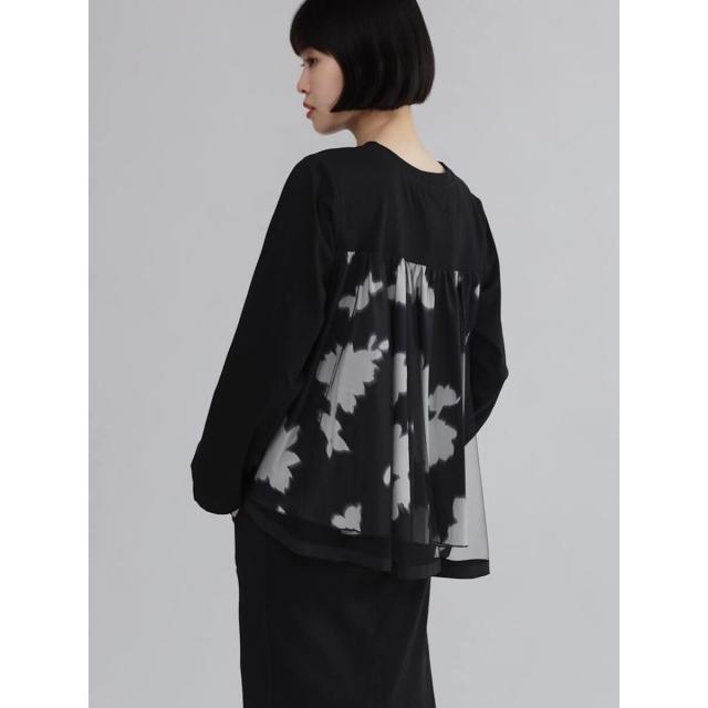 ラシュッド（LASUD）/バックチュールフラワープリントトップス