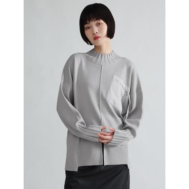 ラシュッド（LASUD）/ストラップポケットスリットニット