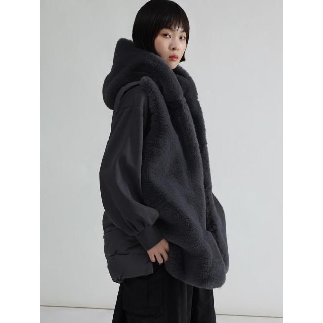 ラシュッド（LASUD）/中綿×エコファードッキングベスト