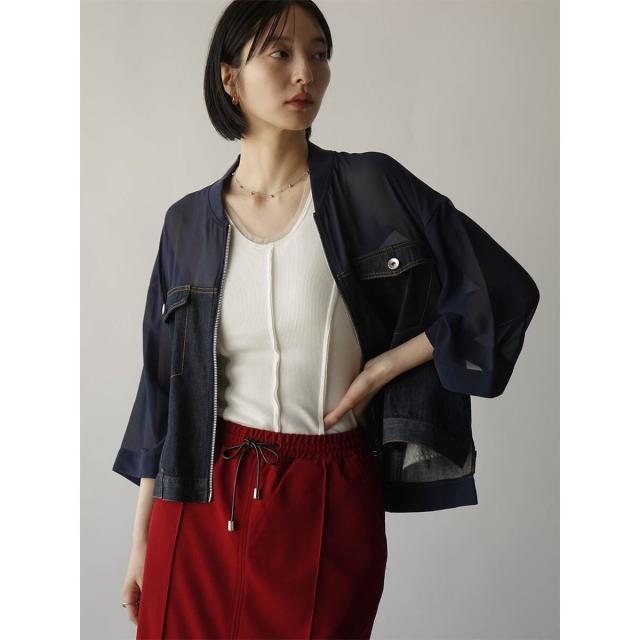 ラディエイト（RADIATE）/デニム×シアーダブルジップブルゾン