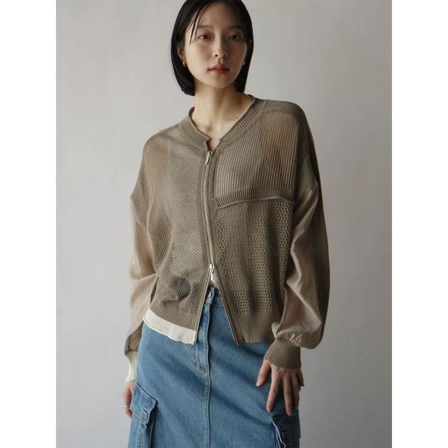 ラディエイト（RADIATE）/メッシュ×シアー配色ダブルジップブルゾン