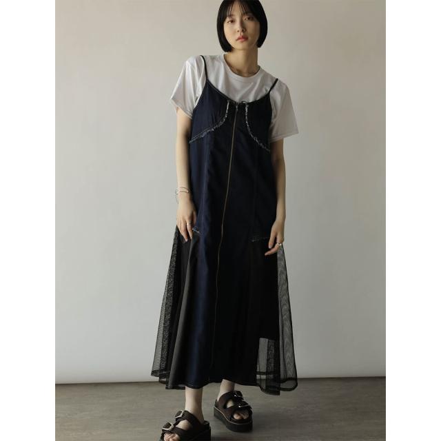 ラディエイト（RADIATE）/サイドメッシュデニムワンピース