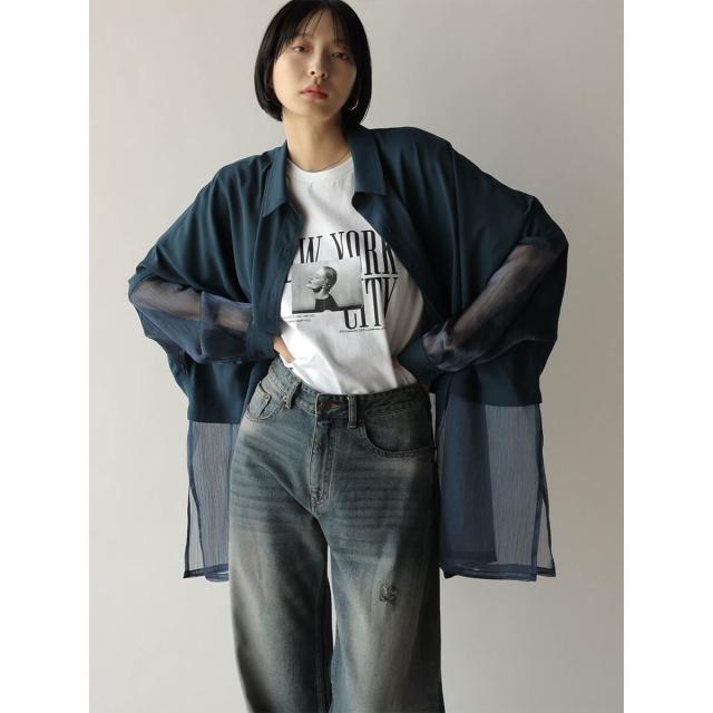 ラディエイト（RADIATE）/シアー切替ドルマンシャツ