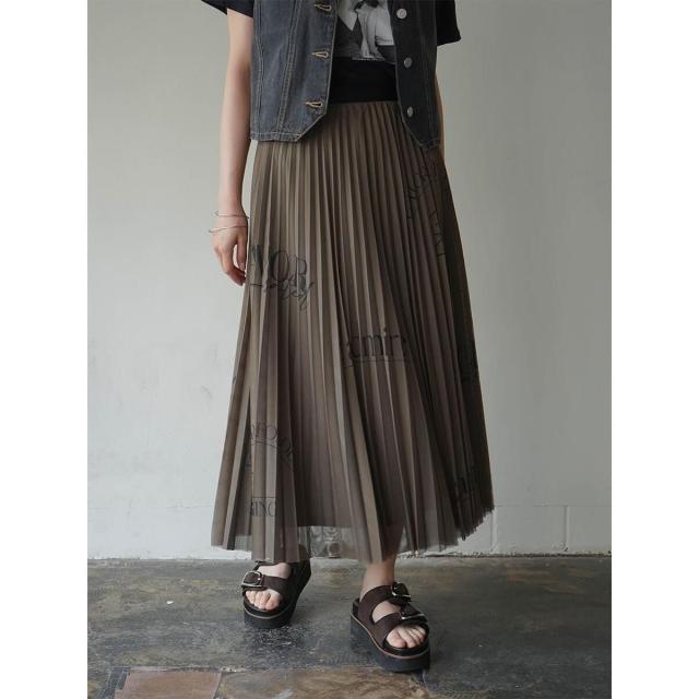 ラディエイト（RADIATE）/英字ロゴチュールプリーツスカート