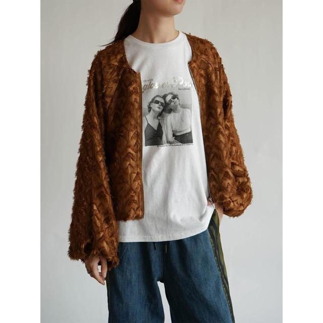 ラディエイト（RADIATE）/フリンジジャガードバルーンスリーブブルゾン