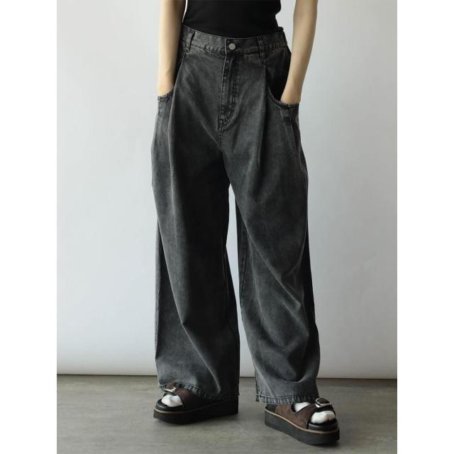 ラディエイト（RADIATE）/コットンセルロースブラックデニムタックパンツ