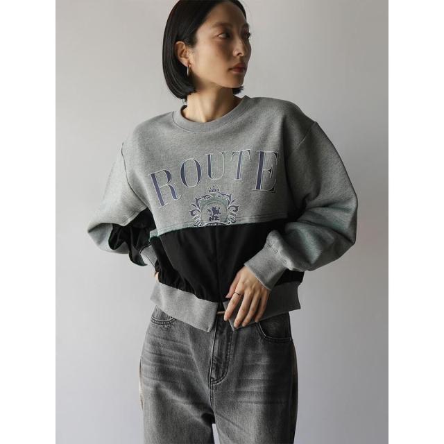 ラディエイト（RADIATE）/リメイクロゴファスナースリットトップス