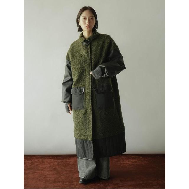 ラディエイト（RADIATE）/異素材ミックスロングコート