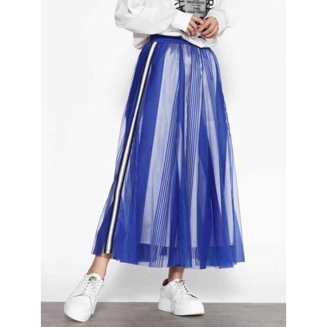 スコットクラブ（SCOTCLUB）/マルチストライプチュールフレアスカート