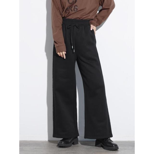 【NEW】スコットクラブ（SCOTCLUB）/ビジューロゴワイドパンツ