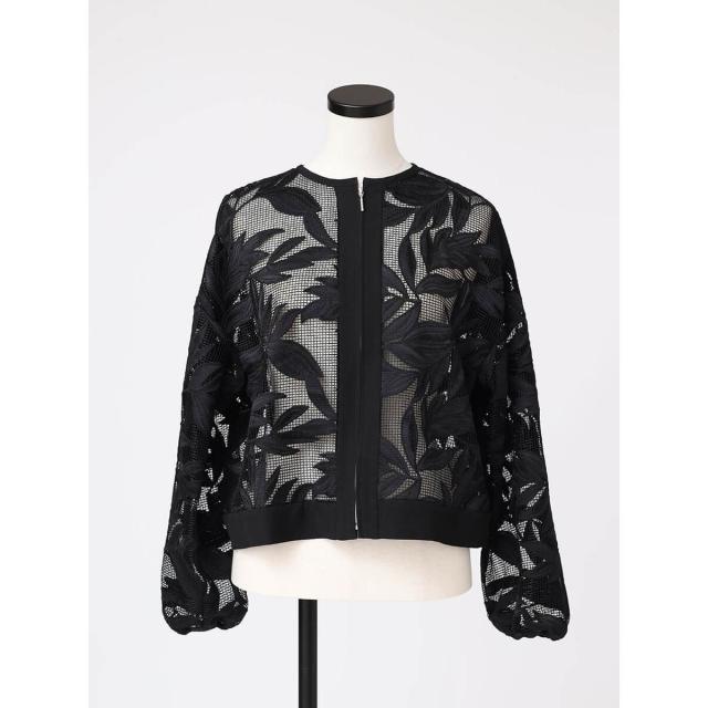 レジル（resil）/リーフエンブロイダリーレースブルゾン