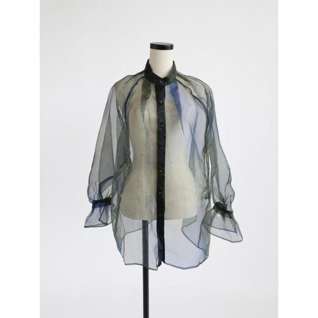 レジル（resil）/オンブレープリントシアーシャツ