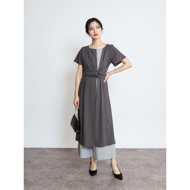 リルフェテ（Rire fete）/バイカラーレイヤードパンツスーツ