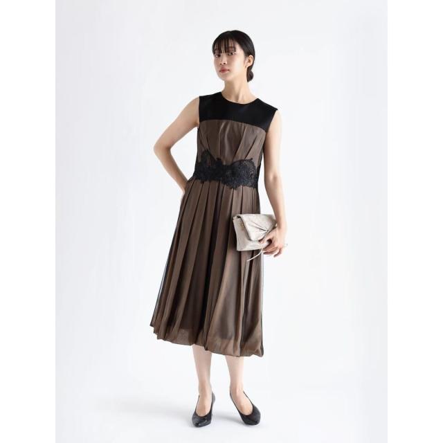 リルフェテ（Rire fete）/ウエストレースバルーンチュールドレス