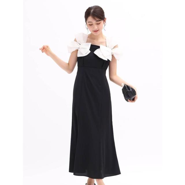 【NEW】リルフェテ（Rire fete）/オフショルダーリボンマーメイドドレス