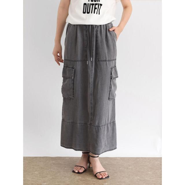 クローブ（CLOVE）/テンセルデニムカーゴスカート