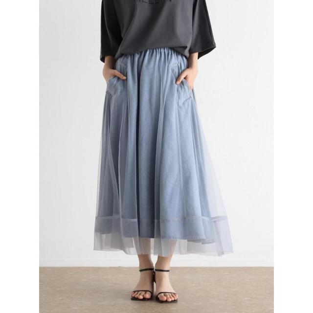 クローブ（CLOVE）/チュール重ねテンセルスカート