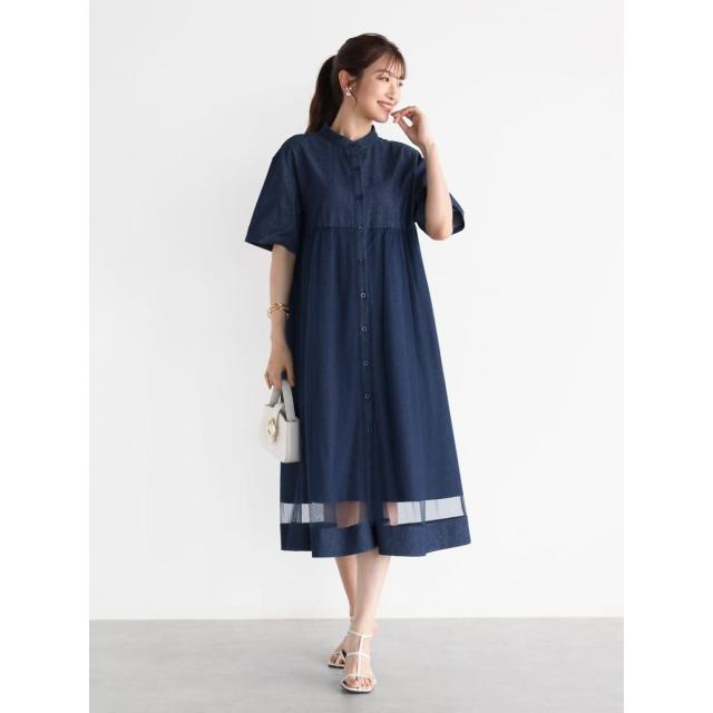 ヴァン（Vin）/シアーヘムデニムワンピース