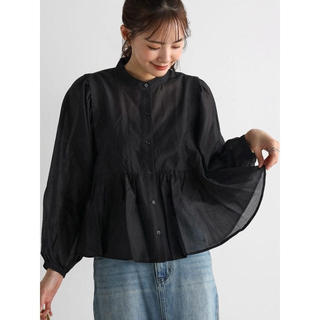 ヴァン（Vin）/ギャザーペプラムブラウス