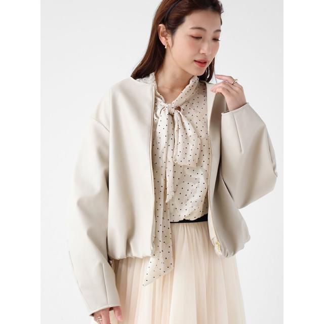 ヴァン（Vin）/バルーンヘムフェイクレザージャケットの通販はau PAY