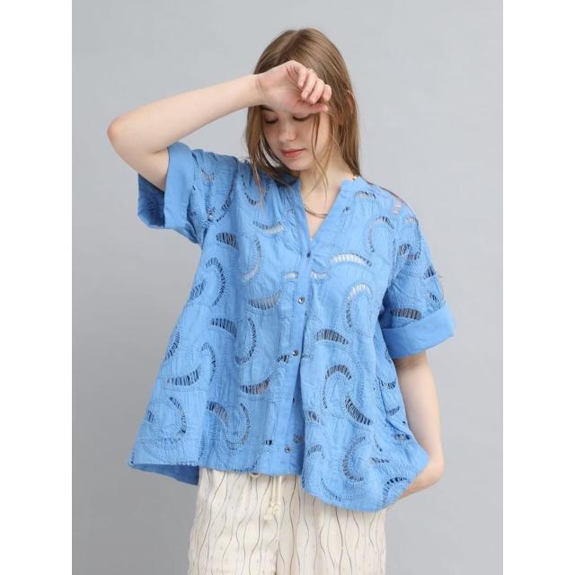 ヴァン（Vin）/コットンエンブロイダリーシャツ