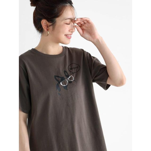 ヴァン（Vin）/ドッグモチーフプリントTシャツ