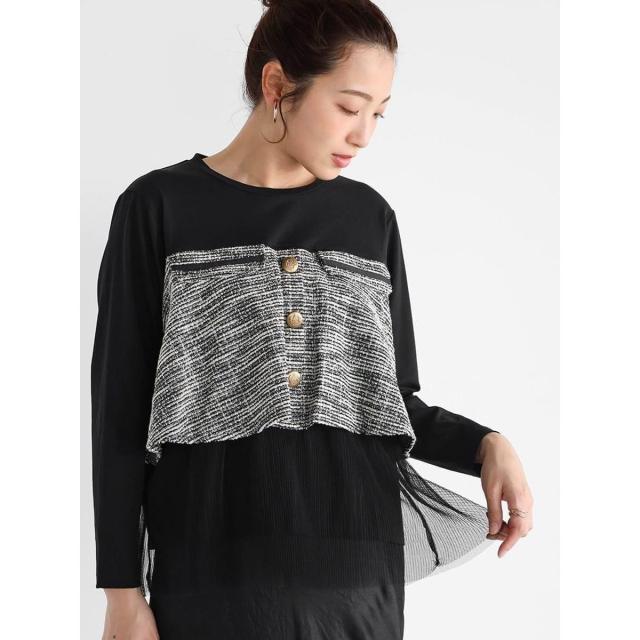 ヴァン（Vin）/ツイードドッキングロンT