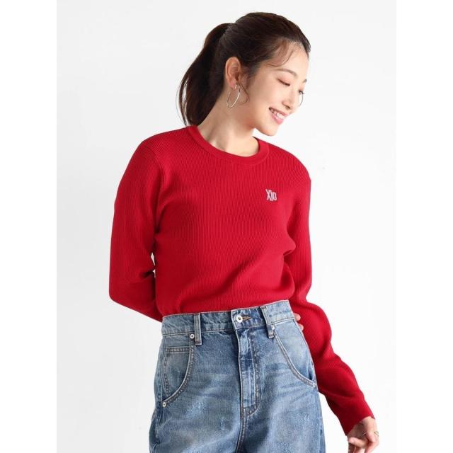 ヴァン（Vin）/ワンポイントロゴリブニット