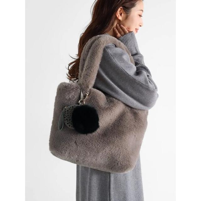 ヴァン（Vin）/リバーシブルファートート(gray)