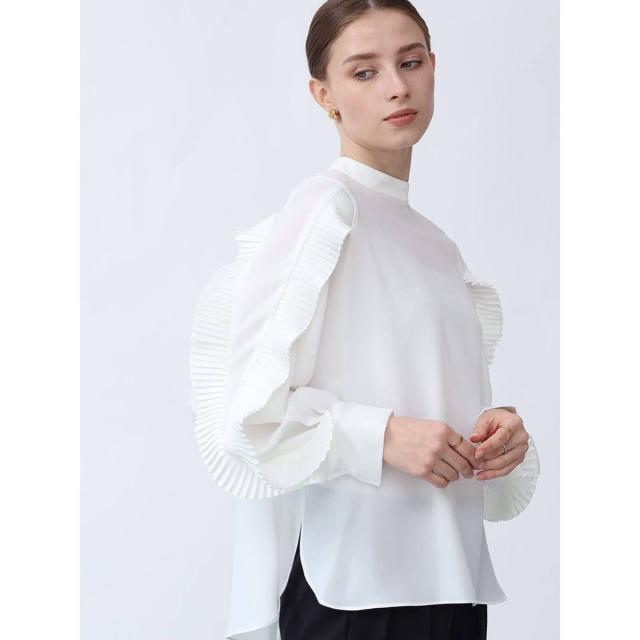 アーガ（Aga）/プリーツフリルスリーブブラウス
