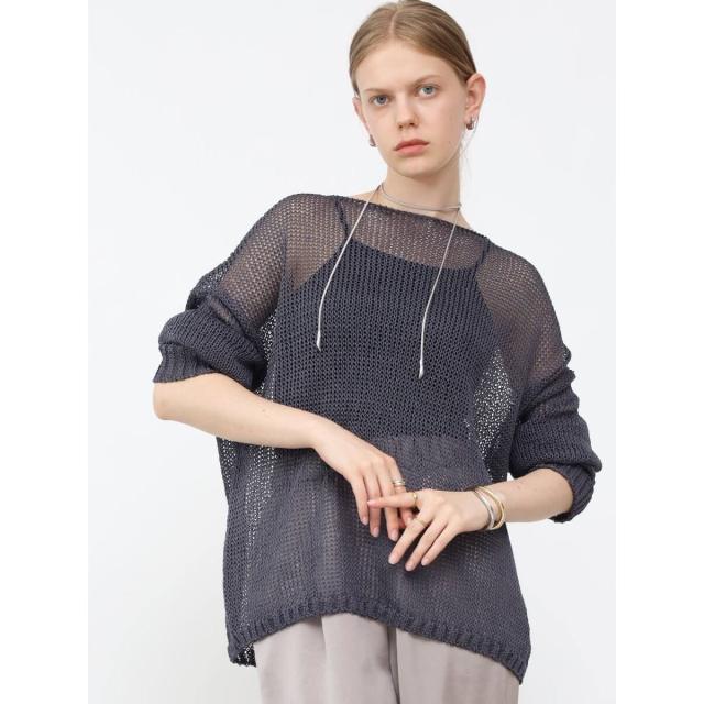 アーガ（Aga）/コットンメッシュニットプルオーバー