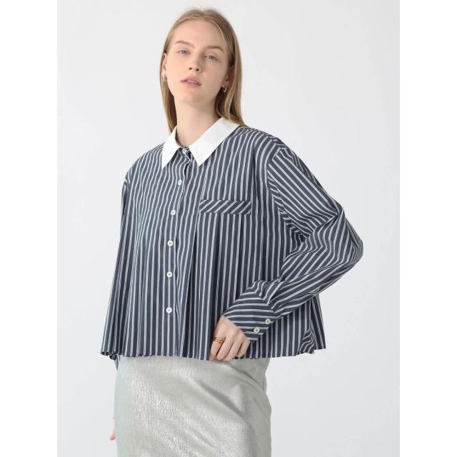 アーガ（Aga）/ストライプタックショートシャツ