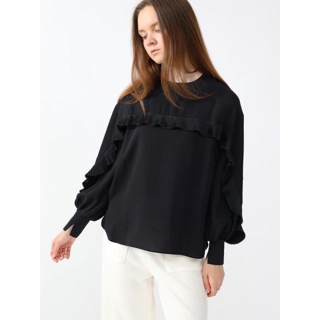 アーガ（Aga）/プリーツフロントフリルブラウス