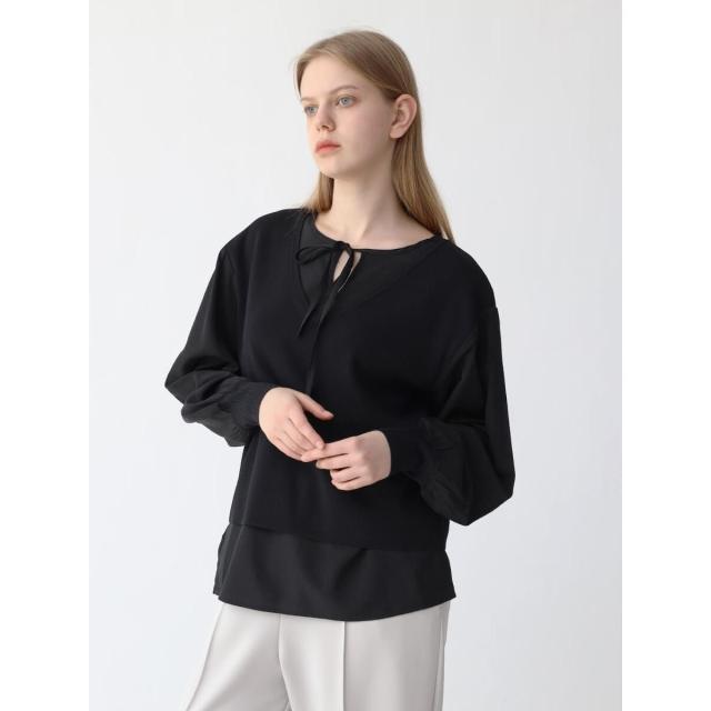 アーガ（Aga）/レイヤードデザインニットトップス